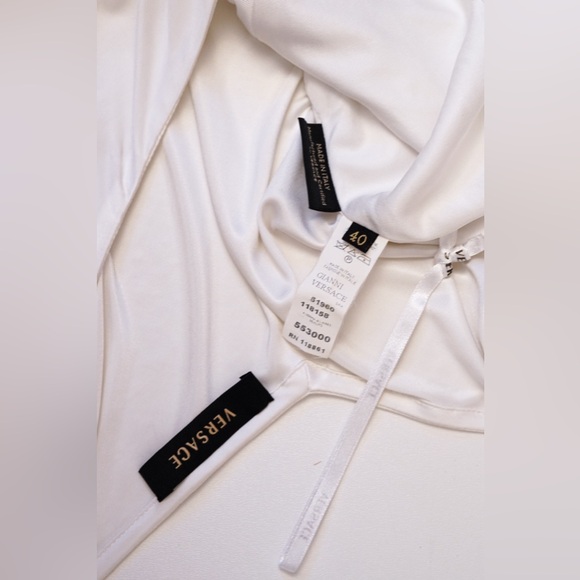 Versace | Dresses | Versace White Asymmetric Twopiece Set | Poshmark
